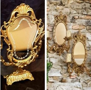 appliques a 2luci con specchio+psiche basculante