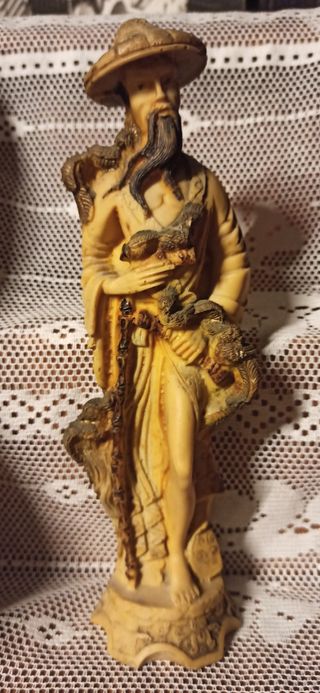 Statua orientale antica resina laccata