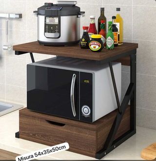 Mensola in legno con cassetto