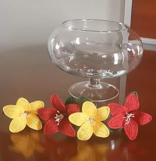 Composizione Fiori uncinetto