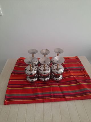 12 coppe in acciaio inox