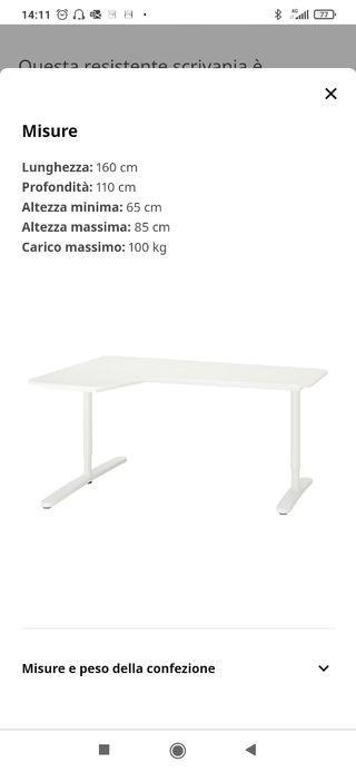 Scrivania Ikea bekant