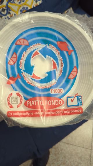 1140 pz. Piatti in polipropilene riciclabili