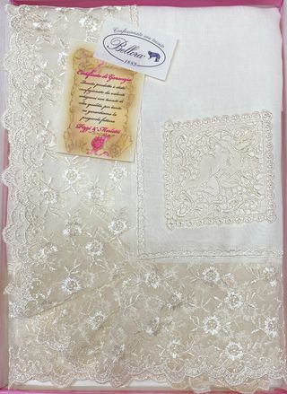 Runner 50X100 Puro Lino con Tulle
