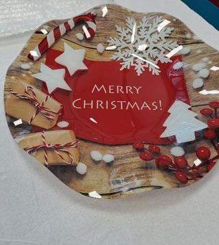Piatto natalizio ceramica