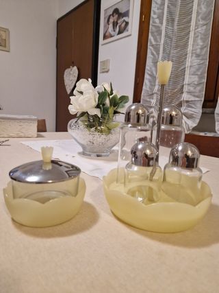 Formaggera Set olio, aceto, sale e pepe