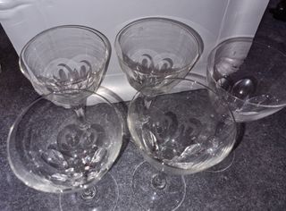 Lotto set 5 calici collezione misure fot