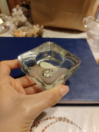 Posacenere vetro e argento