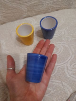 Ceramiche d'autore sconosciuto M.P.  3 pz