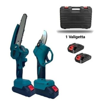 MINI MOTOSEGA E FORBICI DA POTATURA A BATTERIA POR