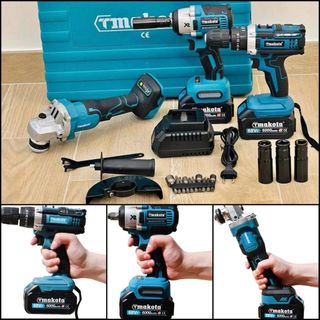 Kit 3 in 1 Trapano Avvitatore + Avvitatore a Impul