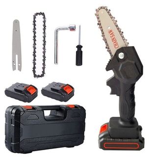 MINI MOTOSEGA 2 LAME 4" 6" TAGLIARAMI ELETTRICA EL