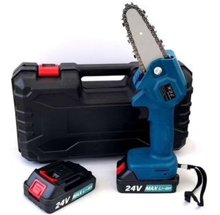 MINI MOTOSEGA 2 LAME 4" 6" TAGLIARAMI ELETTRICA EL