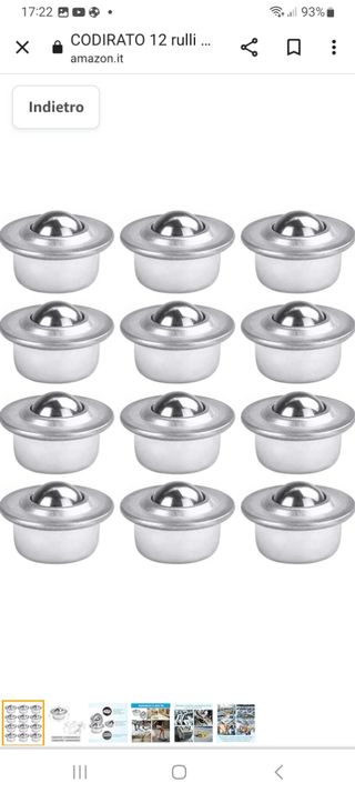 Rulli a sfera in acciaio al carbonio