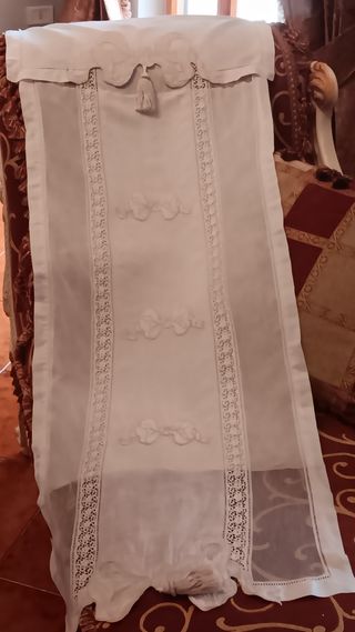 Tendina in puro lino e rete