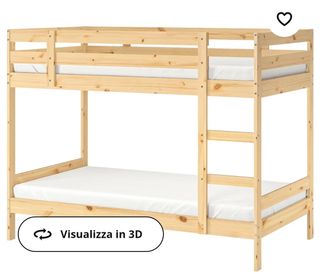 Letto a castello in legno