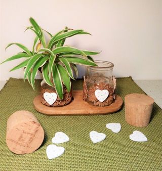 Coppia di vasetti per candele o piante