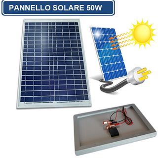 PANNELLO SOLARE FOTOVOLTAICO CELLE SILICIO 50watt