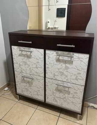 mobile scarpiera con due cassetti