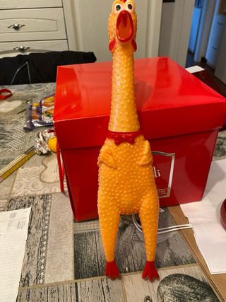 giochi animali pollo in gomma morbida nuovo