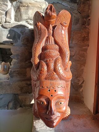 Maschera di legno indiana