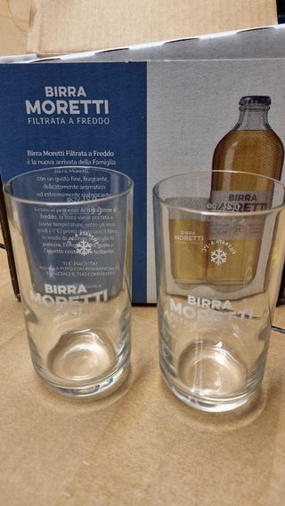 4 Bicchieri birra Moretti