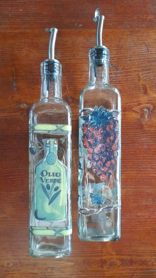 Set bottiglie olio e aceto
