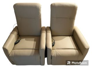 Poltrone Relax, Seduta singola, Colore Beige