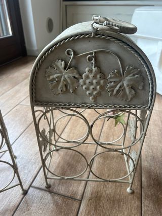 Porta bottiglie in ferro battuto