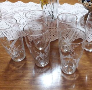 Servizio Bicchieri da 6 decoro Bianco