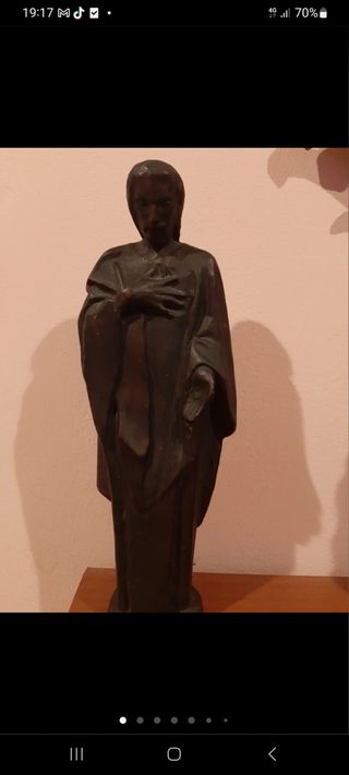 Scultura Gesù in terracotta cm 36