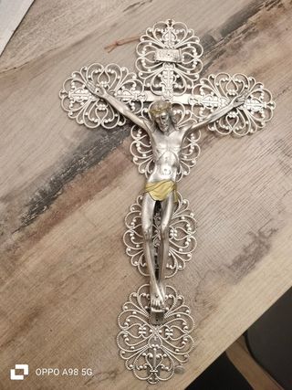 Crocifisso da muro in argento p.v 925