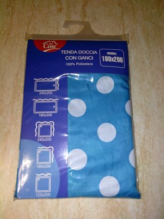 Tenda doccia con ganci