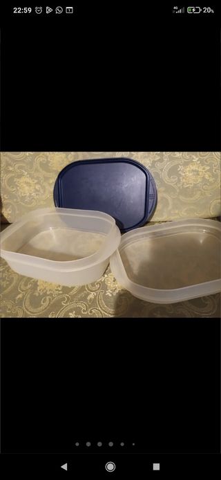 Contenitore a 3 pezzi blu