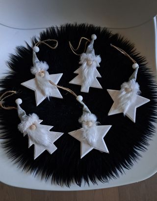 Decorazioni albero Legno stock