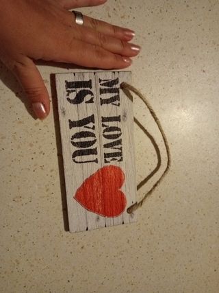 Targhetta legno love