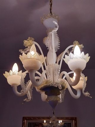 Lampadario in vetro di murano