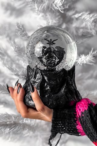 snowglobe demon gothic home decor
