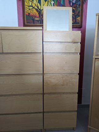 MALM cassettiera 6 cassetti e specchio