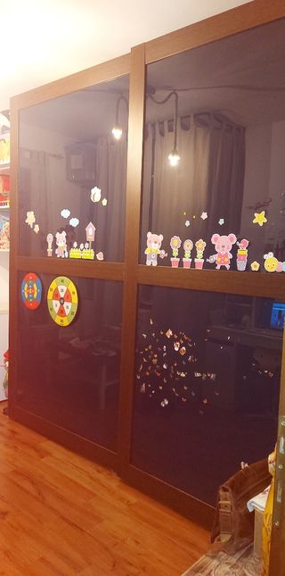 Armadio 2 antoni in vetro blu