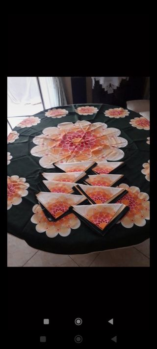 tovaglia Rotonda da 6 con tovaglioli