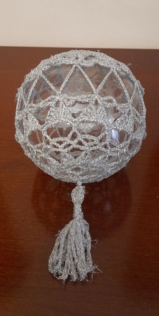 Sfera argento natalizia