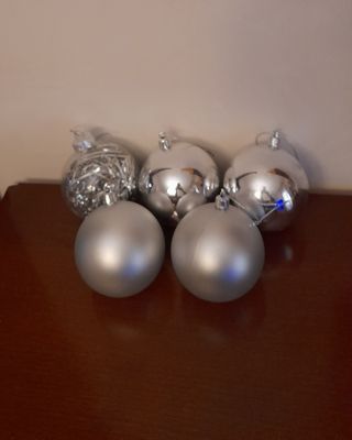 5 sfere per albero natalizio