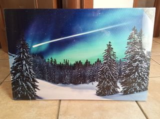 Quadro Aurora boreale con illuminazione