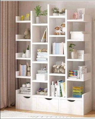 🔆Libreria in legno  da pavimento con cassettoni🔆