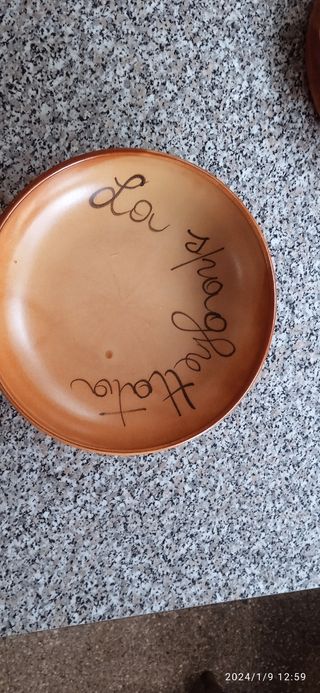 Piatto di terra cotta la spaghettata