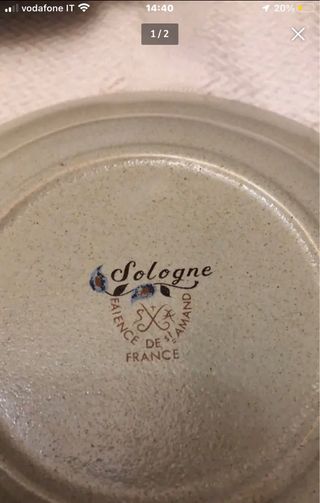 servizio piatti ceramica francese per 12