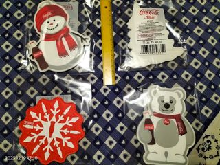 Set 4 portaposate natalizi Coca-Cola