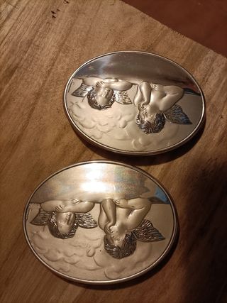 Coppia quadretti in argento