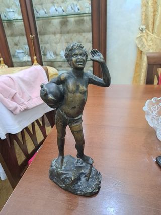 Statuina in bronzo vintage